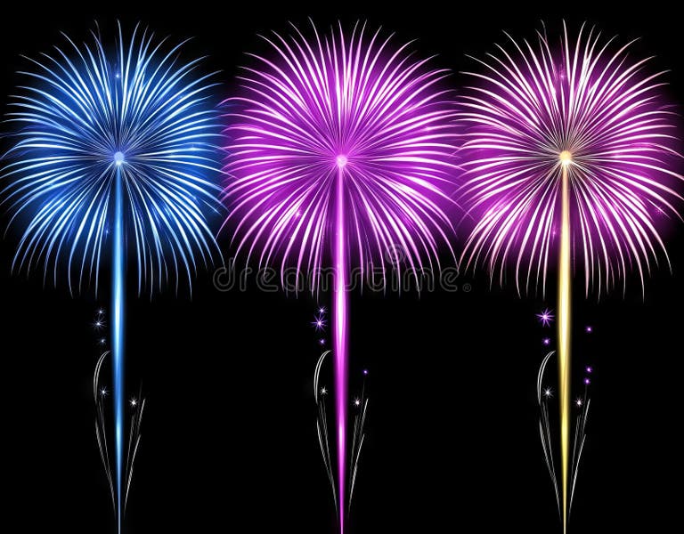 Vibrant Fireworks Exploded in a Dazzling Display of Celebration on a ...