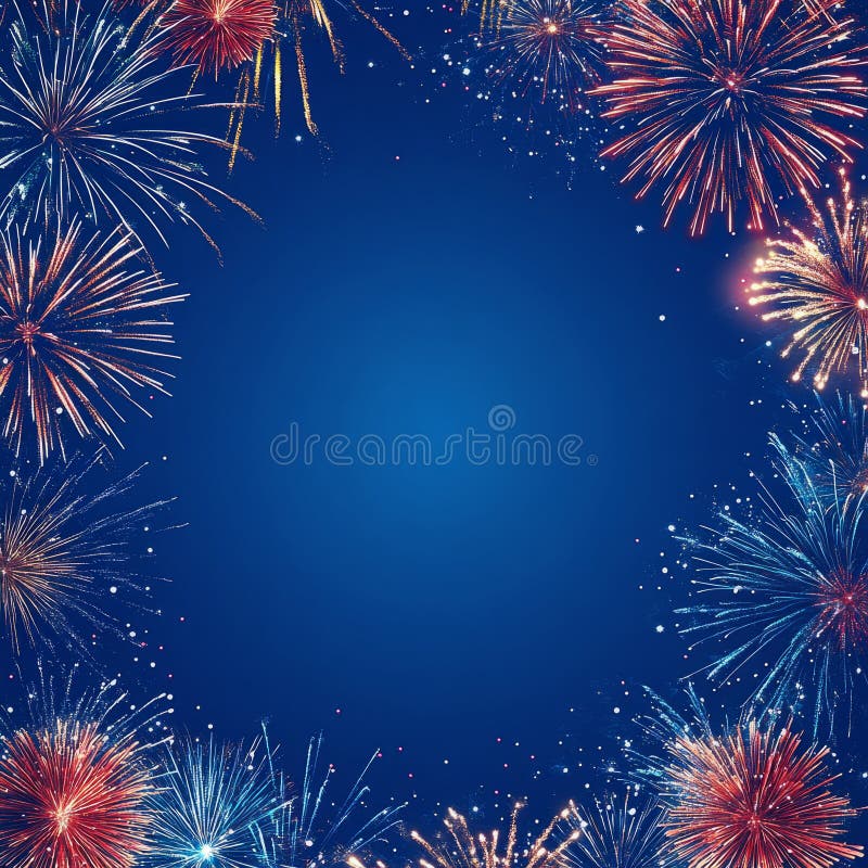 Vibrant Fireworks Illuminate the Night Sky Above a Bustling Cityscape ...