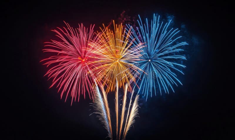 Vibrant Fireworks Light Up the Night Sky in a Stunning Display of Color ...