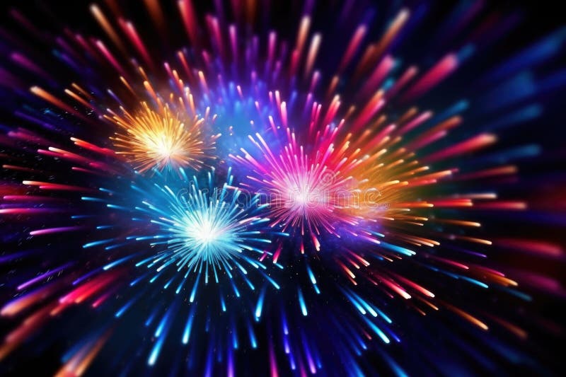Vibrant Fireworks Lighting Up the Night Sky, Perfect for Celebrations ...