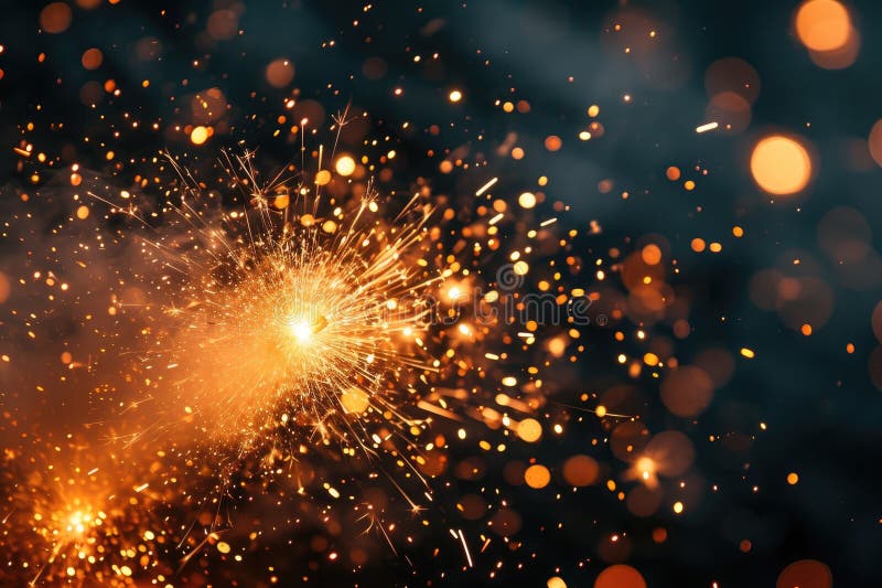 Vibrant Fireworks Spectacle Stock Illustration - Illustration of ...