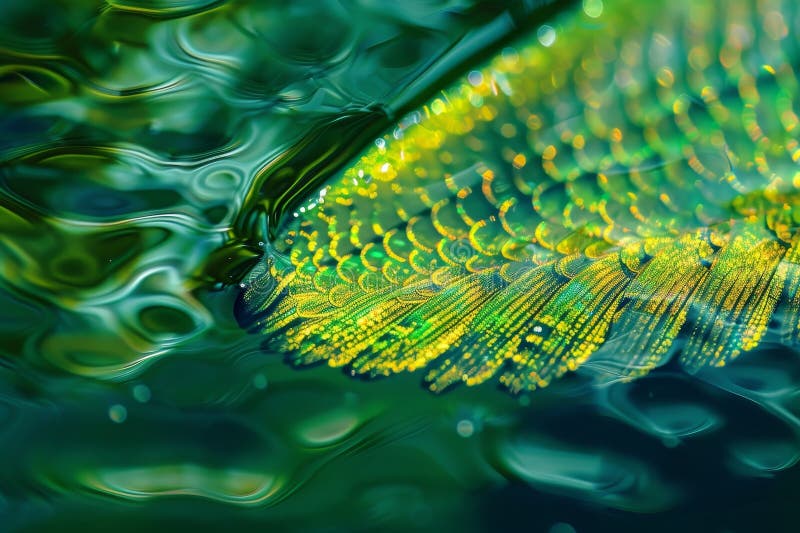 Vibrant Fish Fin Glimmering Underwater Stock Illustration ...
