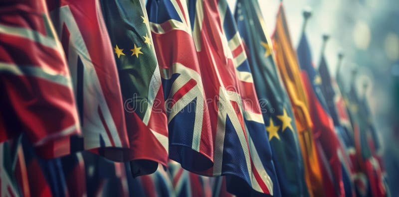 Vibrant Flags of the World. Unity and Diversity Concept Stock ...