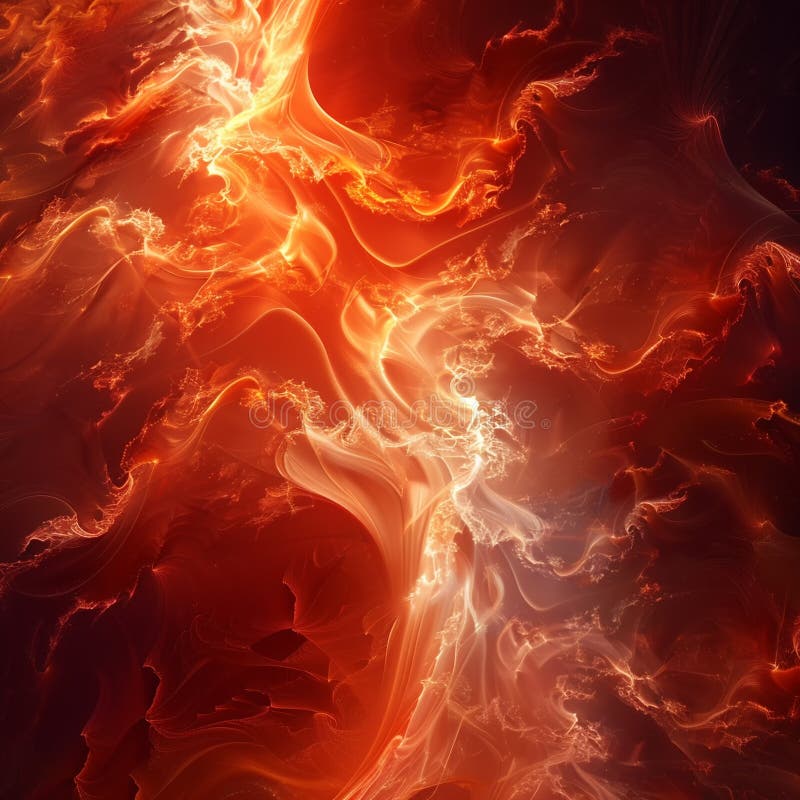 Vibrant Flames Swirl in Abstract Patterns Against a Dark Background ...