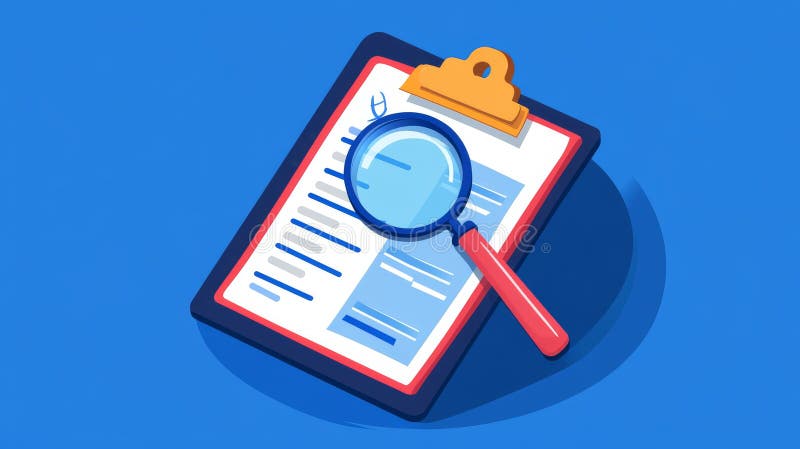 A Vibrant Flat Design Featuring a Blue Document Icon in a Stylized Form ...