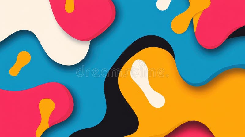 Vibrant, Flat Design with Large Color Blobs Creates an Eyecatching ...
