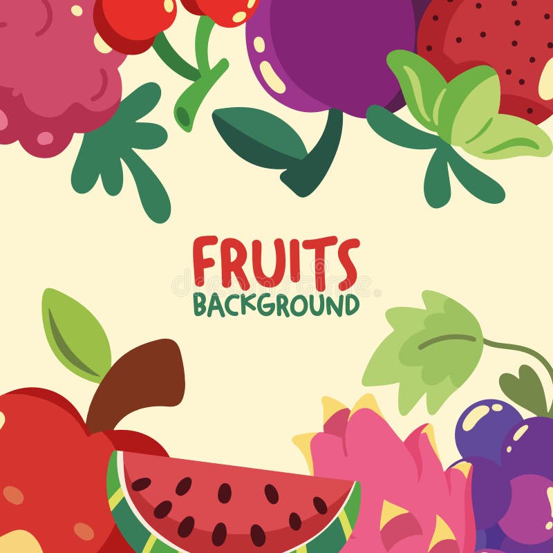 Vibrant Flat Design Red Fruit Backgrounds for Modern Projects Stock ...
