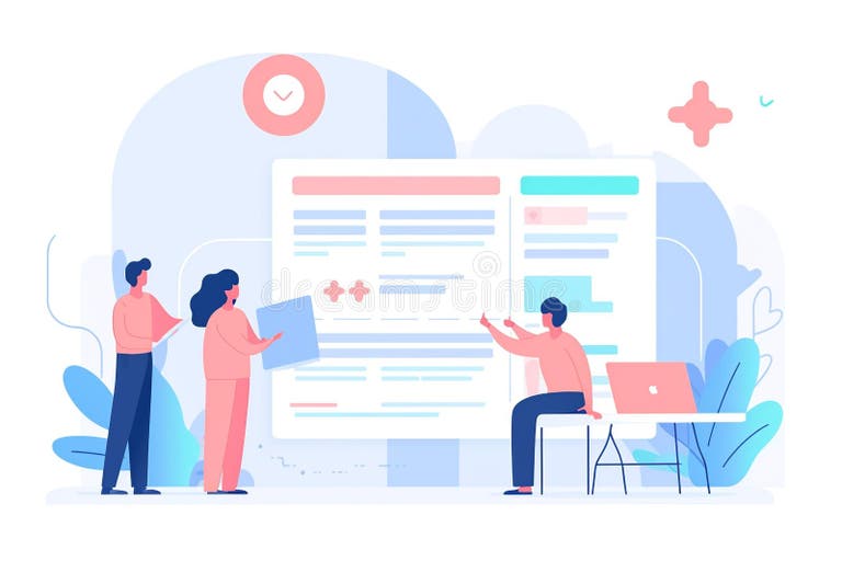 Vibrant Flat Illustration of User Testing and Iterating for Project ...