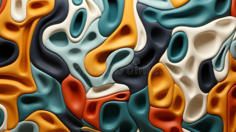 Vibrant Flat Illustrations Using Artistic Plaster Compositions with ...