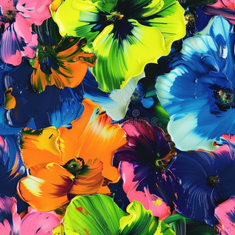 Vibrant Floral Abstract: a Symphony of Colors Stock Photo - Image of ...