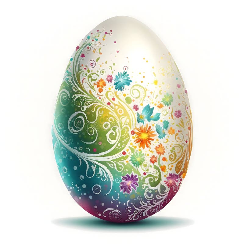 Vibrant Floral Easter Egg: a Celebration of Spring Stock Illustration - Illustration of ornate ...