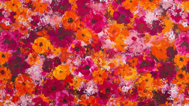Vibrant Floral Explosion: Bold Colors and Abstract Flower Patterns ...