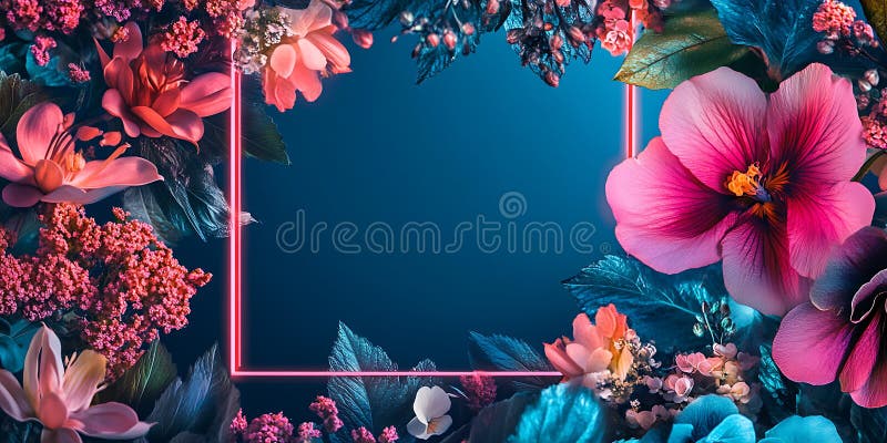 Vibrant Floral Frame Stunning Botanical Artwork for Design Inspiration ...