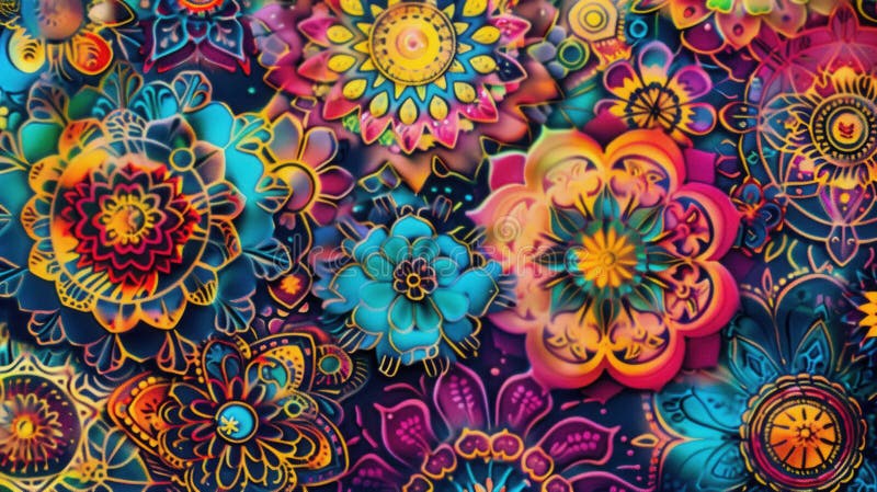 Vibrant Floral Mandalas Showcase Intricate Designs in a Stunning Array ...