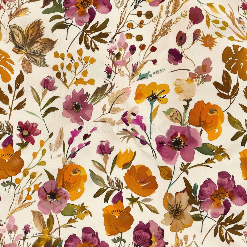 Vibrant Floral Pattern with Butterflies - Textile Design Inspiration ...