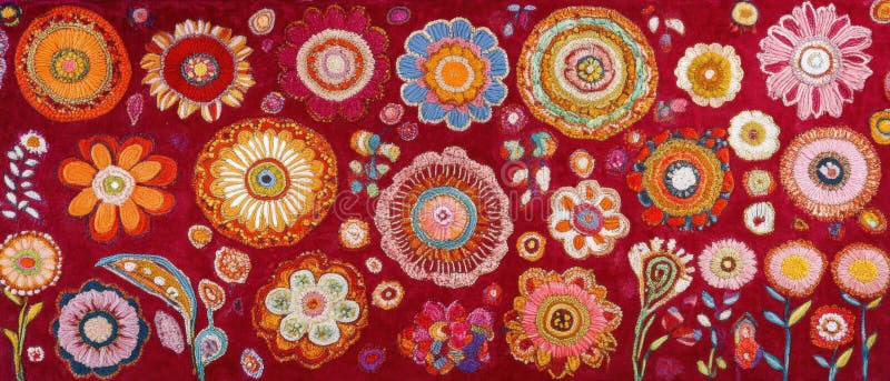 Vibrant Floral Pattern Overlay Texture Showcasing Intricate Designs and ...