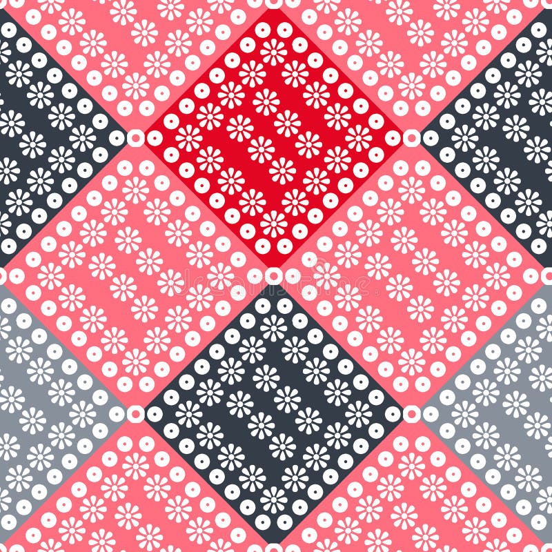 Vibrant Floral Pattern Repeat Illustration Stock Illustration ...