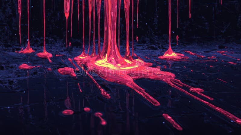 A Vibrant Flow of Molten Material, Creating an Abstract and Dynamic ...