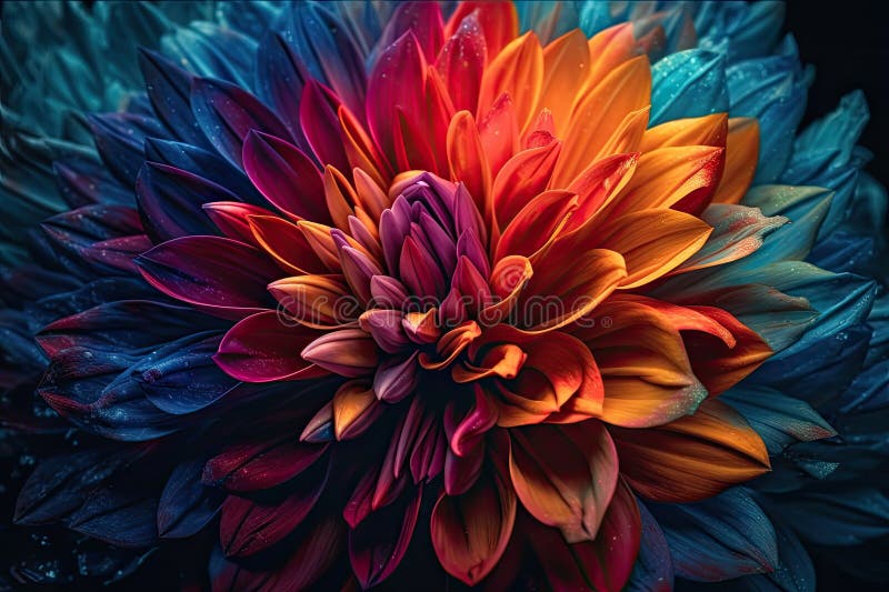 Vibrant Flower Design for Invitations and Posters. Stock Illustration ...