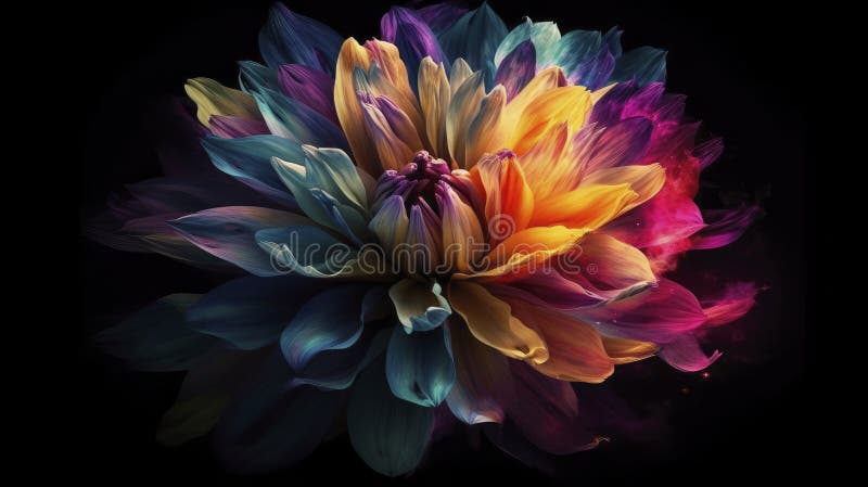 Vibrant Flower Design for Invitations and Posters. Stock Illustration ...