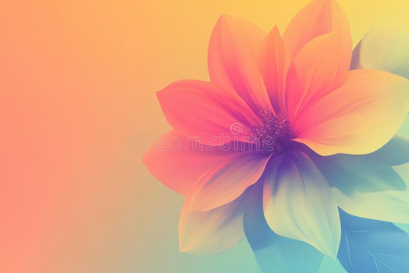 Vibrant Flower Petals with Gradient Colors, Abstract Nature Art Stock ...