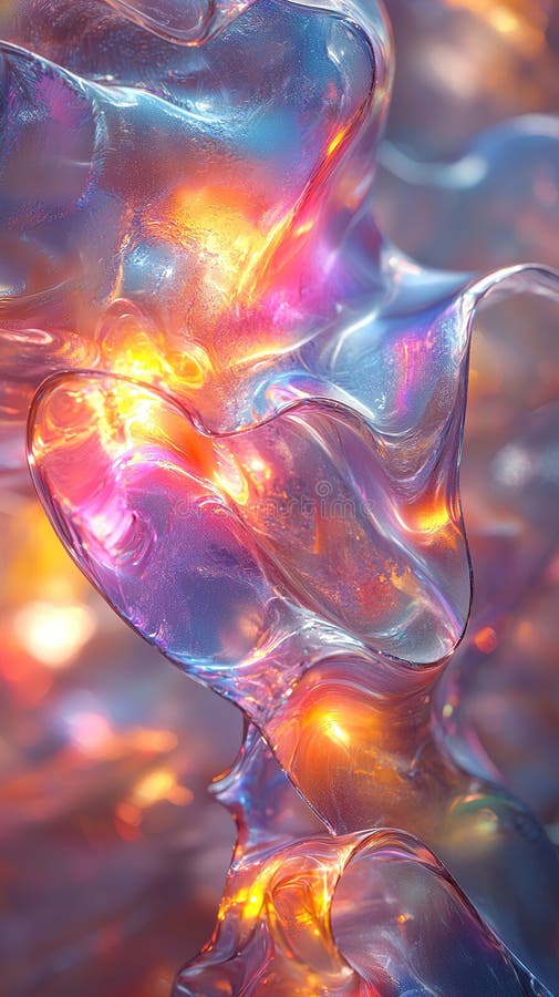 Vibrant, Flowing Abstract Art, a Dance of Light and Color in Ethereal ...