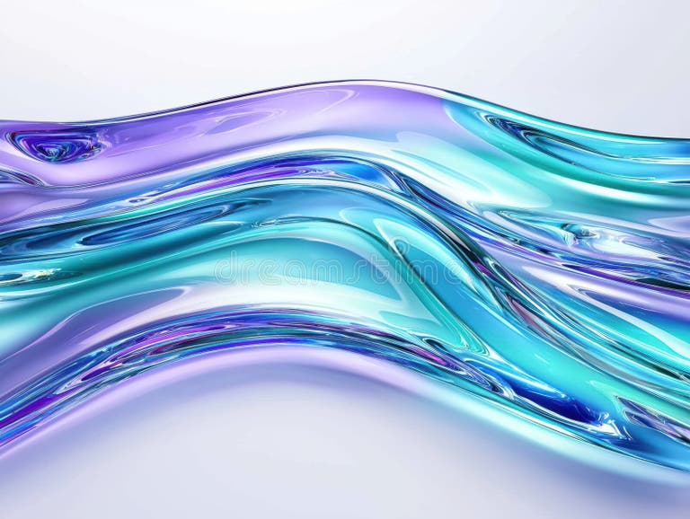 Vibrant and Flowing Abstract Liquid Waves Stock Illustration ...
