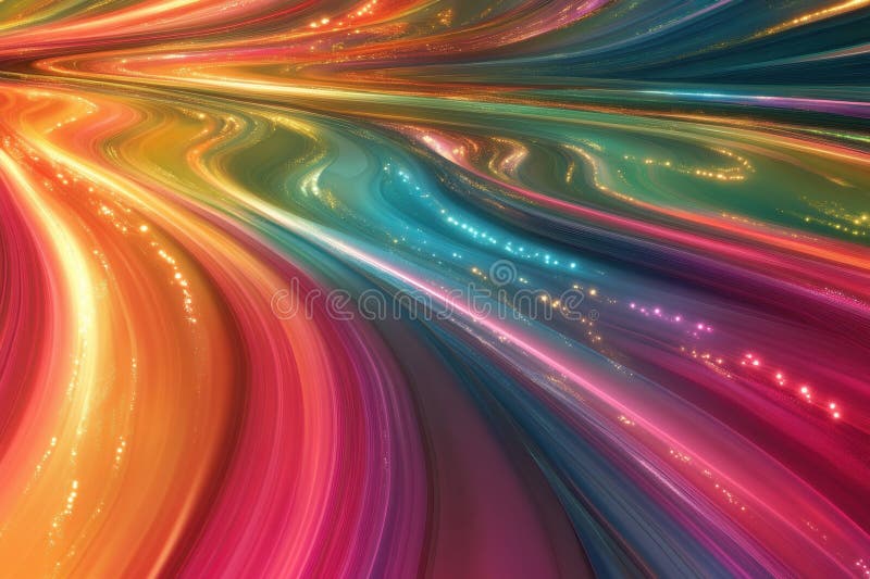 Vibrant Flowing Colors Create an Abstract Wave of Light in Mesmerizing ...