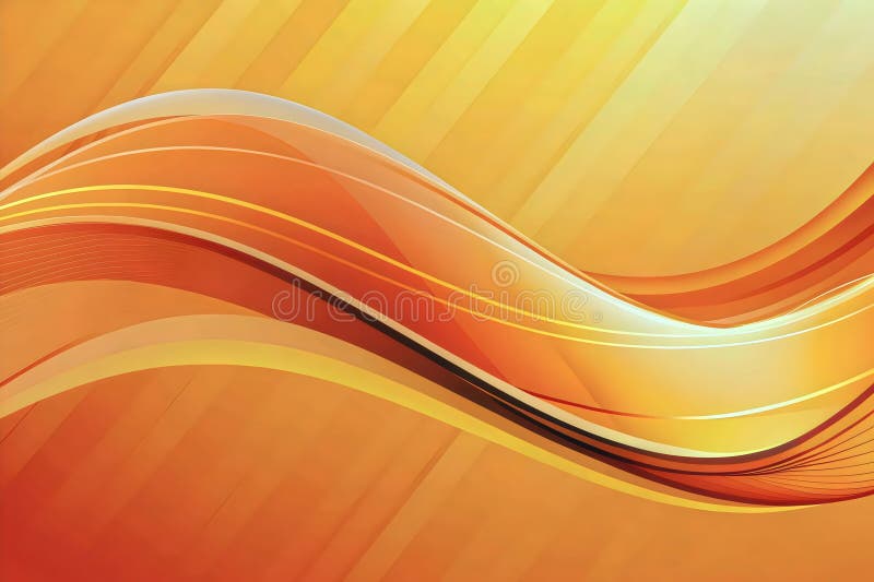 Vibrant Flowing Orange Yellow Waves Abstract Background Design Stock ...