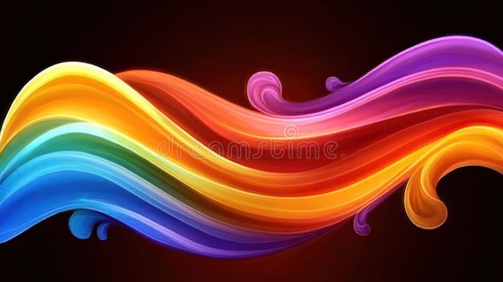 A Vibrant, Flowing Wave of Colors Representing Creativity and Energy ...