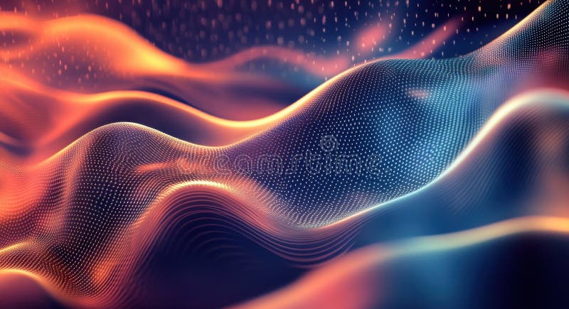 Vibrant Flowing Waves Form an Abstract Background that Captures ...