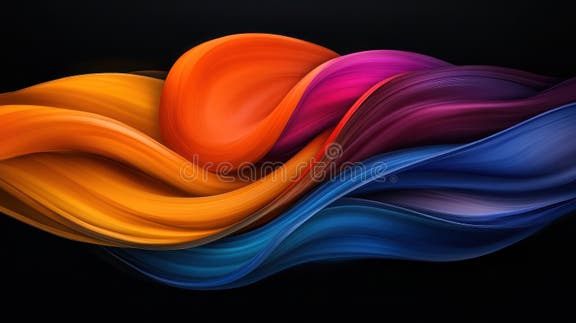 Vibrant and Fluid Abstract Background with Dancing Colors and Swirling ...