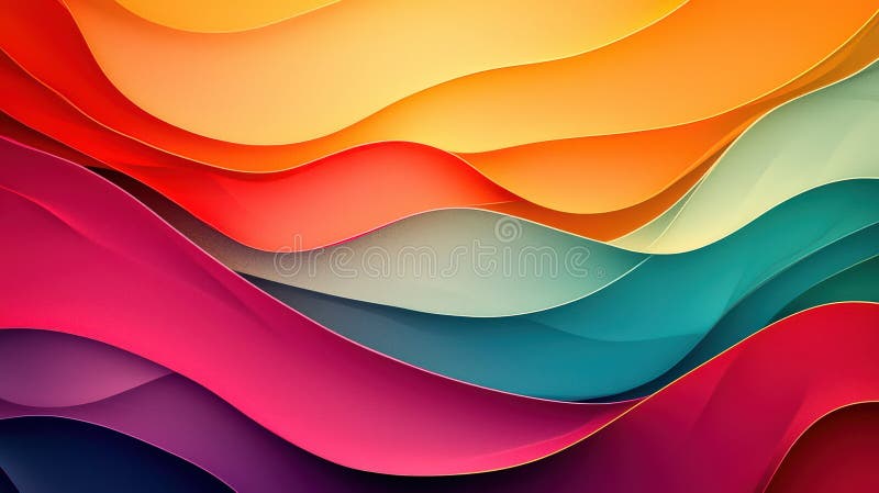 Vibrant Fluid Layers Representing Motion and Energy in Abstract Design ...