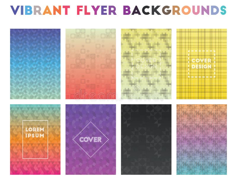 Vibrant Flyer Backgrounds. stock vector. Illustration of magazine ...