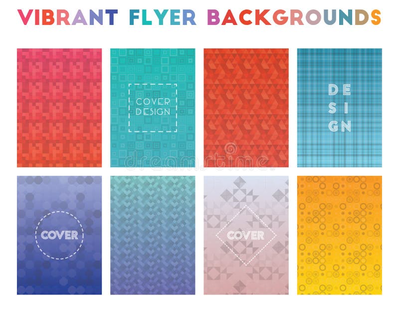 Vibrant Flyer Backgrounds. stock vector. Illustration of magazine ...