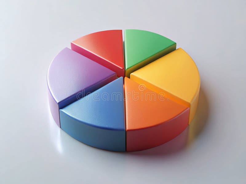 Vibrant FourSection Pie Chart Illustration a Modern Minimalist Visual ...