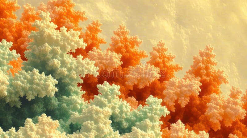 A Vibrant Fractal Landscape Featuring Colorful Tree-like Structures ...