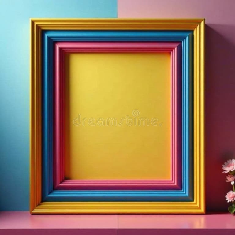 Vibrant Frames in Rainbow Hues, Various Sizes , Border, Design, Frame ...
