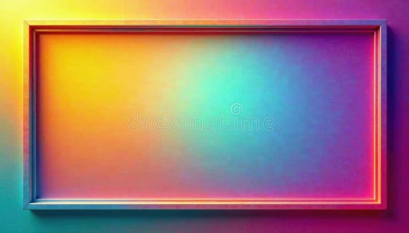 Vibrant Frames in Rainbow Hues, Various Sizes , Decoration, Texture ...