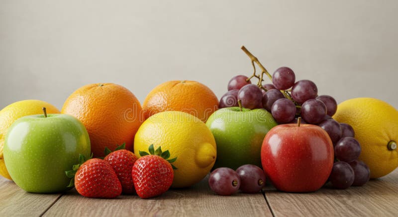Vibrant Fresh Fruit Still Life Photography Stock Illustration ...