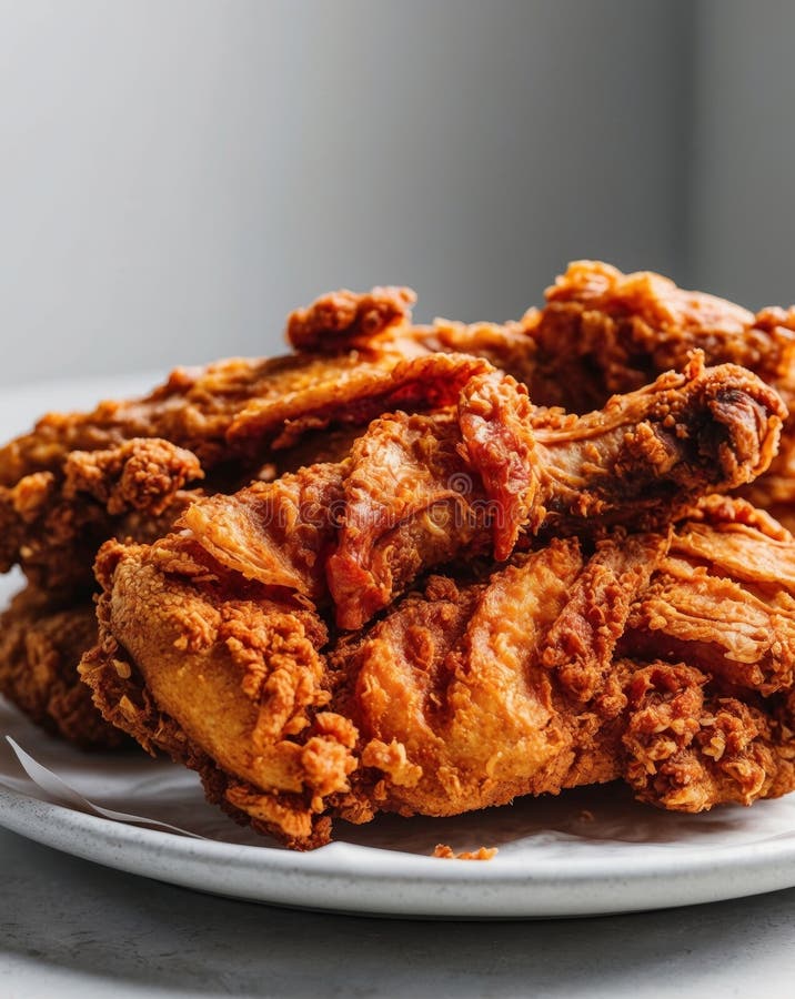 Vibrant Fried Chicken Texture Background Stock Image - Image of surface ...