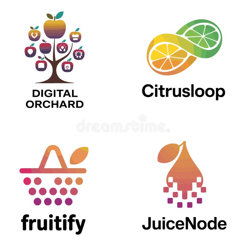 Unique Fruit-based Logo Design for AI Tech and Digital Companies ...