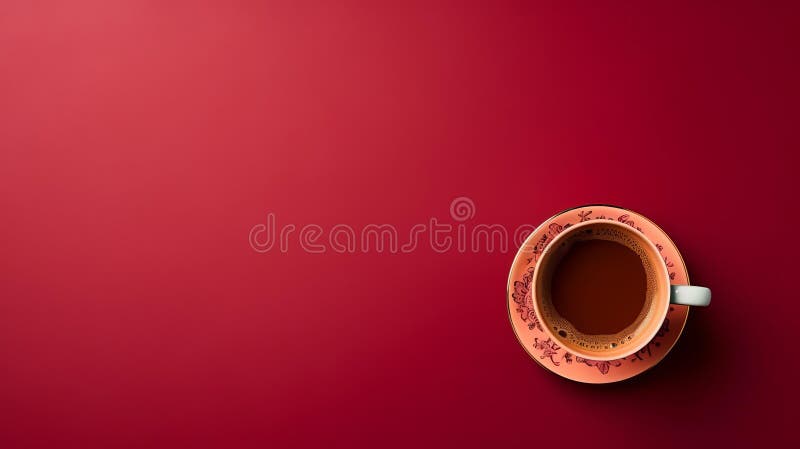 Vibrant Fuchsia Background Chai Tea Pattern Top View Surface Stock ...