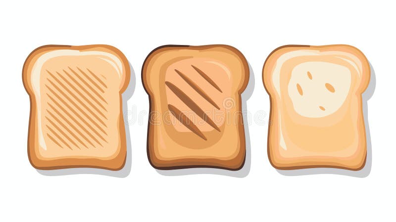 Illustration of Three Different Toast Styles Stock Illustration ...