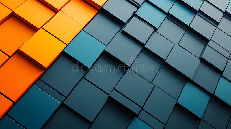 Vibrant Fusion of Geometric Blocks Creates a Stunning Visual Experience ...