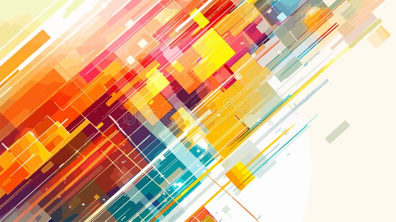 Vibrant Futuristic Rectangles in Modern Technology Concept Stock Vector ...