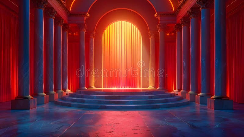 Vibrant Futuristic Shapes and Colors Blend with Classical Elegance ...