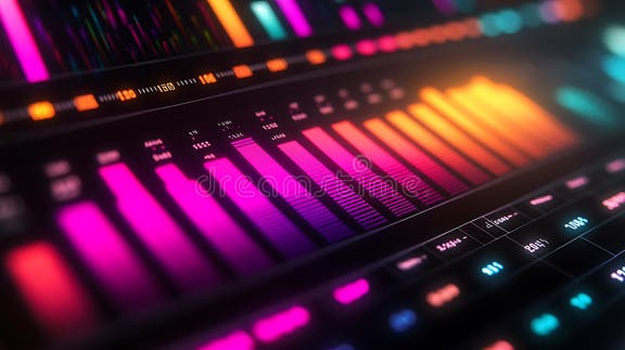 Colorful Digital Dashboard Visualization of Data Analysis and ...