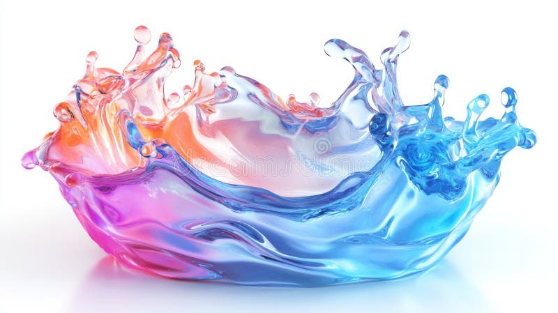 Vibrant Gel Splash Abstract Art Featuring Lively Bubbles and Dynamic ...