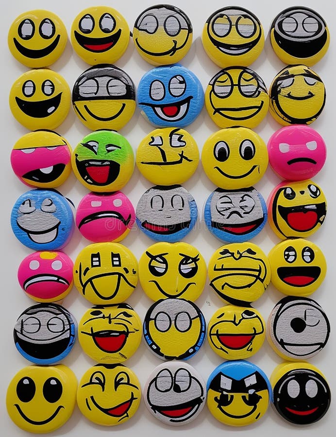 Vibrant Gelb Smileys: the Ultimate Emoticons and Emojis Pack Stock ...